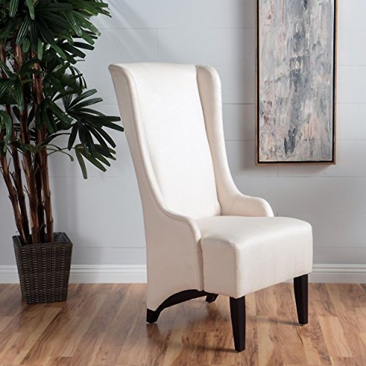 Christopher Knight Home Callie Fabric Dining Chair, Beige, 23.25" x 28.75" x 46.25"