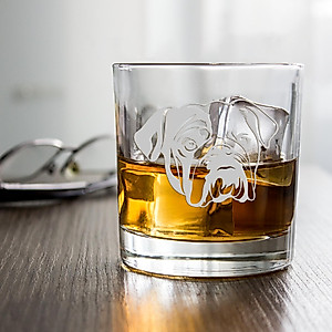 English Bulldog Dog Face Round Rocks Glass - Bulldog Gift, English Bulldog, Bulldog Glass, Bulldog Gift