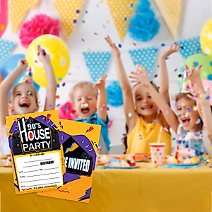 Tuyashua 90's House Party Invitations, 90's Birthday Party Invitations, Hip Hop Party Supplies for Men or Women, Birthday Party Decorations, 20 Cards with Envelopes - I01