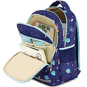 CAMTOP Preschool Backpack for Kids Boys Girls Toddler Backpack Kindergarten School Bookbags (Age 3-8,Rocket Planet)