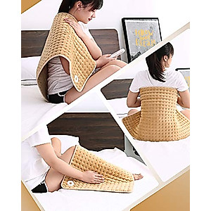 Heating Pads for Back Pain,18"x33" Large Electric Heating Pads with Auto Shut Off,6 Temperature Settings, Fast Heating for Neck Back Shoulder