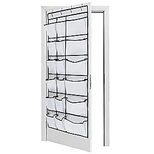 VEEBELL Over The Door Shoe Organizers 18 Mesh Pockets Hanging Shoe Organizer Shoe Holder Rack For Closet Bedroom Bathroom Pantry Shoe Holder Over Door Organizer, Men, Women, Kids Shoes (1 Pack)