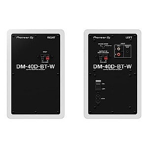 Pioneer DJ DM-40D-BT-W 4-inch Desktop Active Monitor Speaker with Bluetooth - White