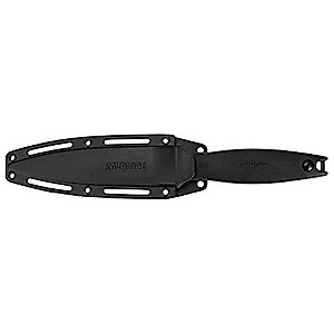 Kershaw Secret Agent (4007); Concealable Boot Knife with Strong Single Edge 4.4 Inch 8Cr13MoV Steel Blade; Arrives with Dual Carry Molded Sheath and Stealthy Non-Reflective Black Oxide Finish, 3 OZ