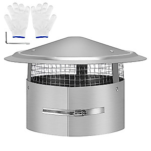 Chimney Cap 8 Inch Chimney Cap Round Stainless Steel Chimney Cover Chimney Rain Caps with Screen Chimney Caps for Outside One Top Chimney Cap 8 Inch