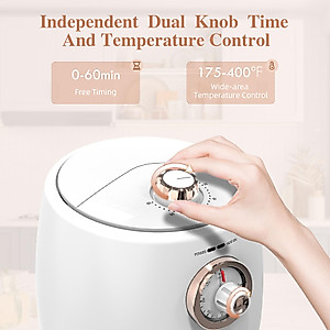 Dragonball 2 Qt Air Fryer, Small Air Fryer For Convenience, Retro Design, Nonstick, Dishwasher-Safe Basket, White Air Fryer With Adjustable Temperature Control, 60 Minute Timer Mini Air Fryer, White.