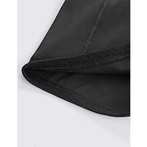 CRZ YOGA Tennis Skirts for Women Crossover High Waisted Ruffle Layered Workout Athletic Golf Skort Skirts with Pockets Black X-Small