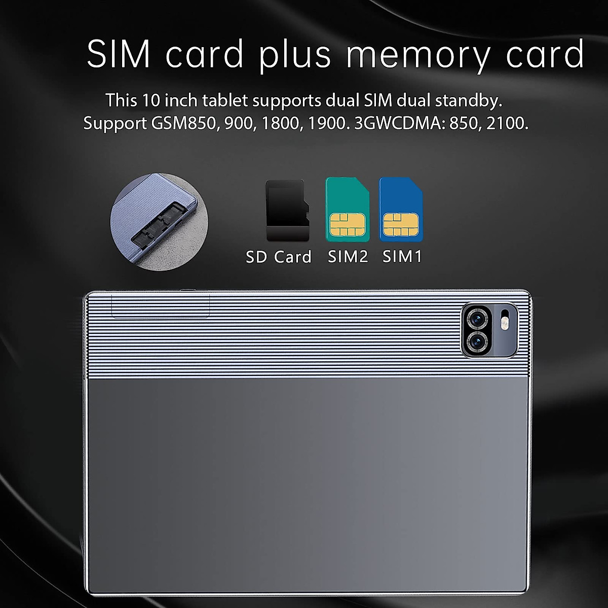 Tablet 10 inch, WiFi Tablet PC, 2GB RAM, 32GB ROM, Octa Core Processor, FHD IPS Touchscreen, 2MP Front 5MP Rear Camera, BT, 6000mAh, Type C Port, GPS (Grey)