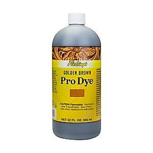 Fiebing's - Pro Dye 32 Oz Golden Brown - Professional Oil Dye for Dyeing Leather…