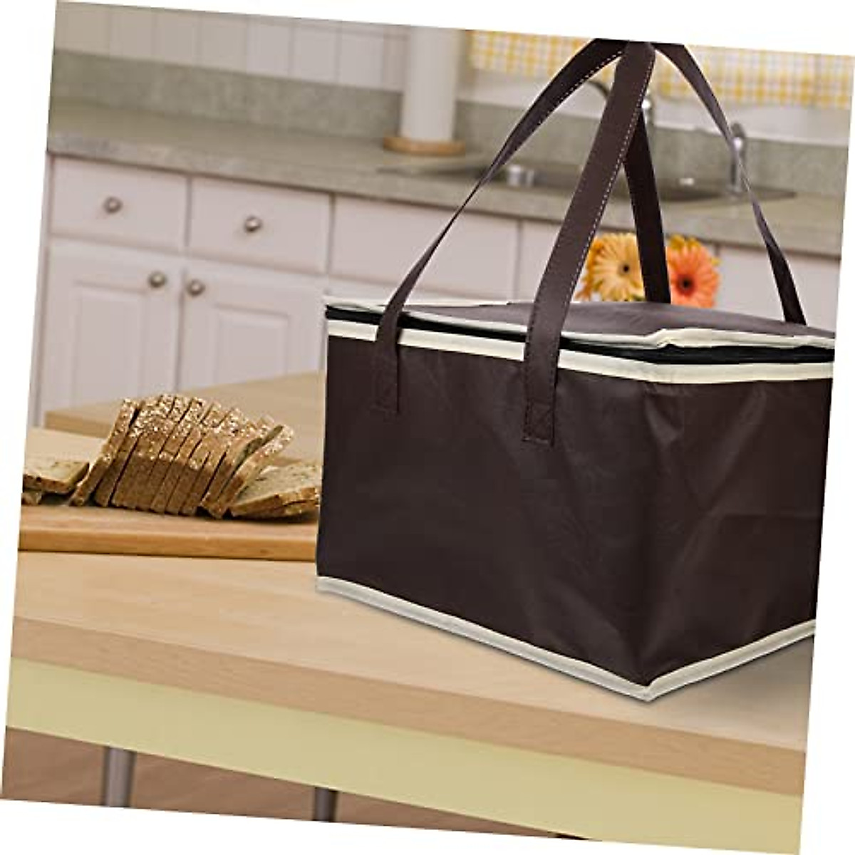 OKUMEYR Aluminum Insulation Hot Cold Food Produce Insulated Food Carrier Insulated Pizza Storage Insulated Shopping Tote Coffee Non-woven Fabric