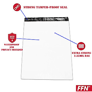 50 Pcs 19x24 Inch Poly Bag Mailer 2.35 MIL Recyclable Heavy-Duty Premium Envelopes Shipping Bags, Self Adhesive, Waterproof, Privacy Shielded and Tear-Proof Postage Postal Envelopes, 24x19 Large