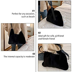 TENDYCOCO Crossbody Bag Faux Fur Shoulder Bag Fuzzy Tote Bag Hobo Bag Fluffy Purse Furry Handbag for Women