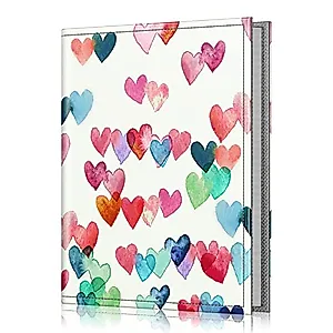 Fintie Photo Album 4x6 Photos - 52 Photos Small Mini Capacity Premium Vegan Leather Cover Photo Album, Portable Wallet Photo Album for Family Wedding Boys Girls, Raining Hearts