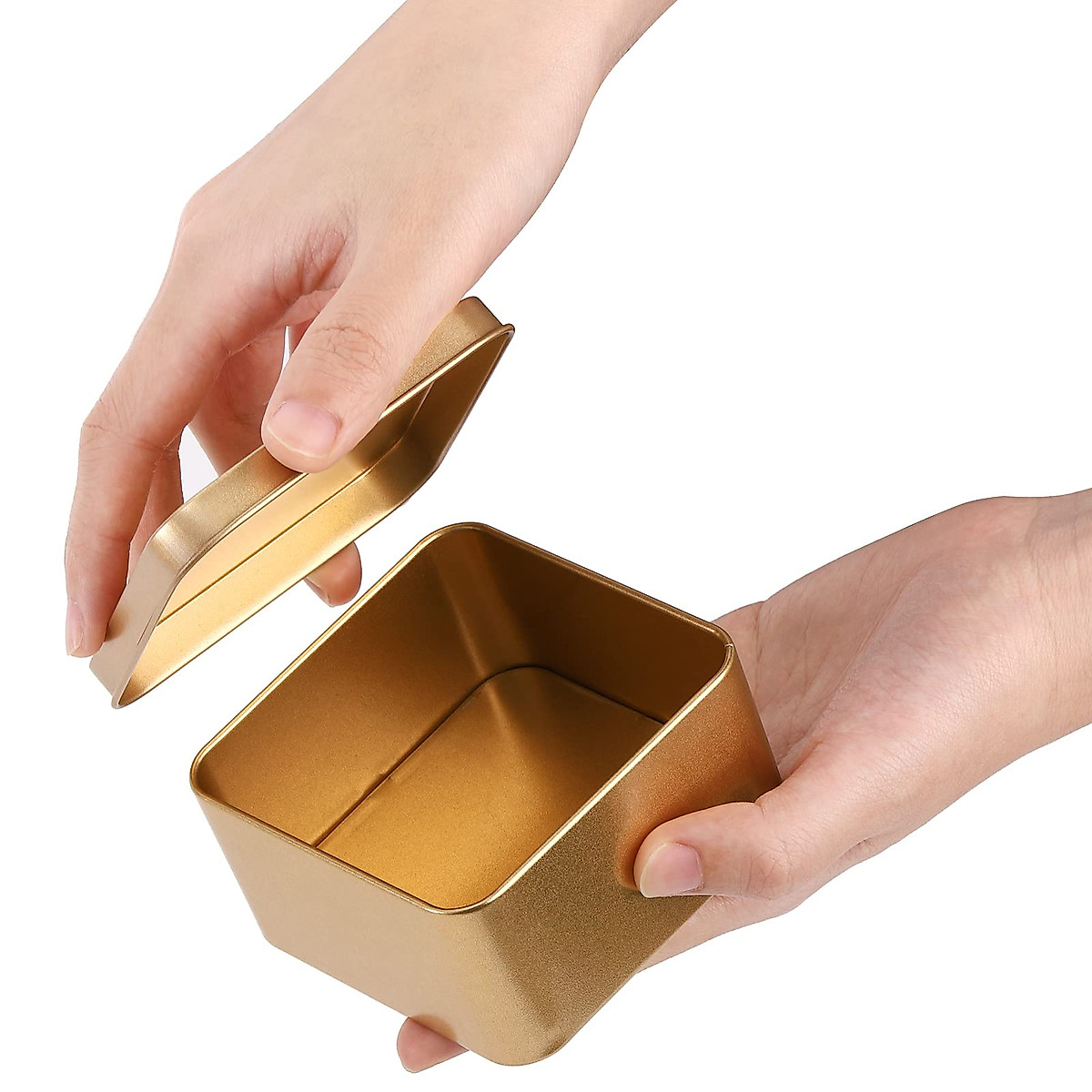 Peohud 20 Pack Tin Boxes with Lids, Empty Metal Tins, Portable Storage Metal Tin Container Organizer for Cookie, Candy, Treats, Gifts, Favors and Crafts