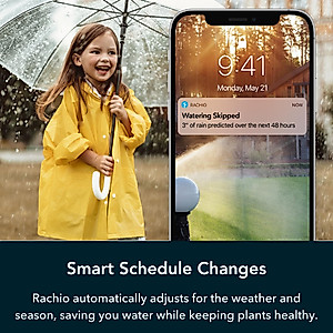 Rachio 3 Smart Bundle: Includes Rachio 3rd Generation-8 Zone Smart Sprinkler Controller (Alexa Compatible w/ Hyperlocal Weather Intelligence Plus & Rain Skip) & Rachio Weatherproof Outdoor Enclosure