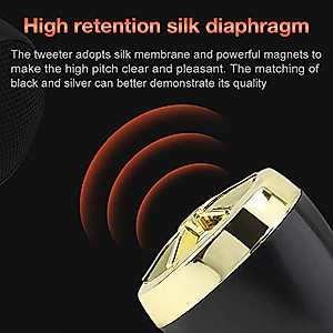 DriSentri Car Speakers, 1200W Car Dome Tweeter, 2pcs Universal 12V Tweeters Mini Horn Music Dome Loudspeaker Audio Speaker for Car Audio System, Car Audio Tweeters