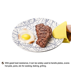 uxcell Mini Oven Mitts, 3 Pcs Heat Resistant Oven Gloves Pinch Grips Pot Holders for Kitchen Baking, Cooking, Grilling, Pink