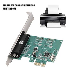 Wendry LPT Printer to PCI-E Parallel Printer Card, Parallel Port DB25 Express Card Converter Adapter, Pci-express's 25/s Full Duplex Channel,1.5 Mbyte/S,for Win98SE/ME/2000/XP/Vista/Win7/Win8/Win10
