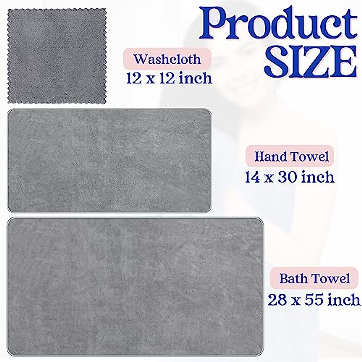 Newwiee 30 Pack Microfiber Bath Towels Bulk Bathroom Towel Sets Bath Towels Hand Towels Washcloths Set Coral Velvet Highly Absorbent Bathroom Towel for Bath Fitness Sports Yoga Travel