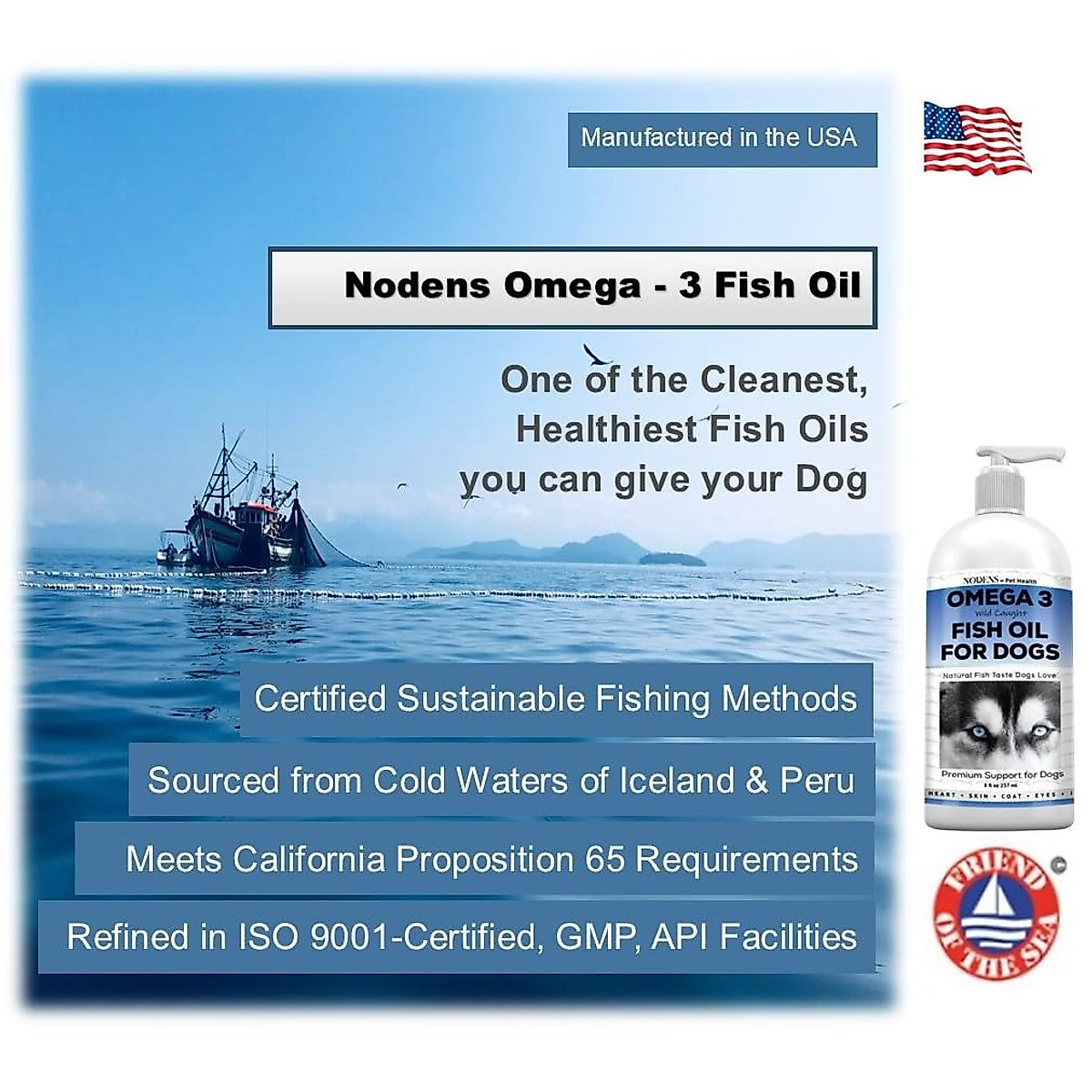 Fish Oil for Dogs Natural Omega 3 Fish Oil Liquid - Dog Skin & Coat Supplement - Dog Fish Oil Supplement for Shedding, Allergy & Itch Relief - Omega 3 Fish Oil Dogs Joints, Immune Support & Digestion
