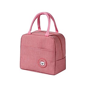 5.5 L Pink Bear Small Lunch Bags for Women, Portable Insulation Bags, Reusable Lunch Bags, Can be Used for Picnics, Work, etc. (S, Pink Bear)