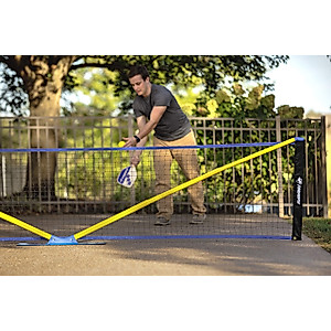 Triumph Sports Multi-Sport Versatile Combo Outdoor Game Net Set Includes Volleyball, Badminton, and Pickleball, Blue (35-7510-2)