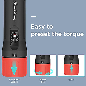 Sanliang Torque Screwdriver Wrench Driver Bits Set 10-70 Inch Pounds lbs for Maintenance,Tools, Bike Repairing and Mounting. (10-70 in-lbs)