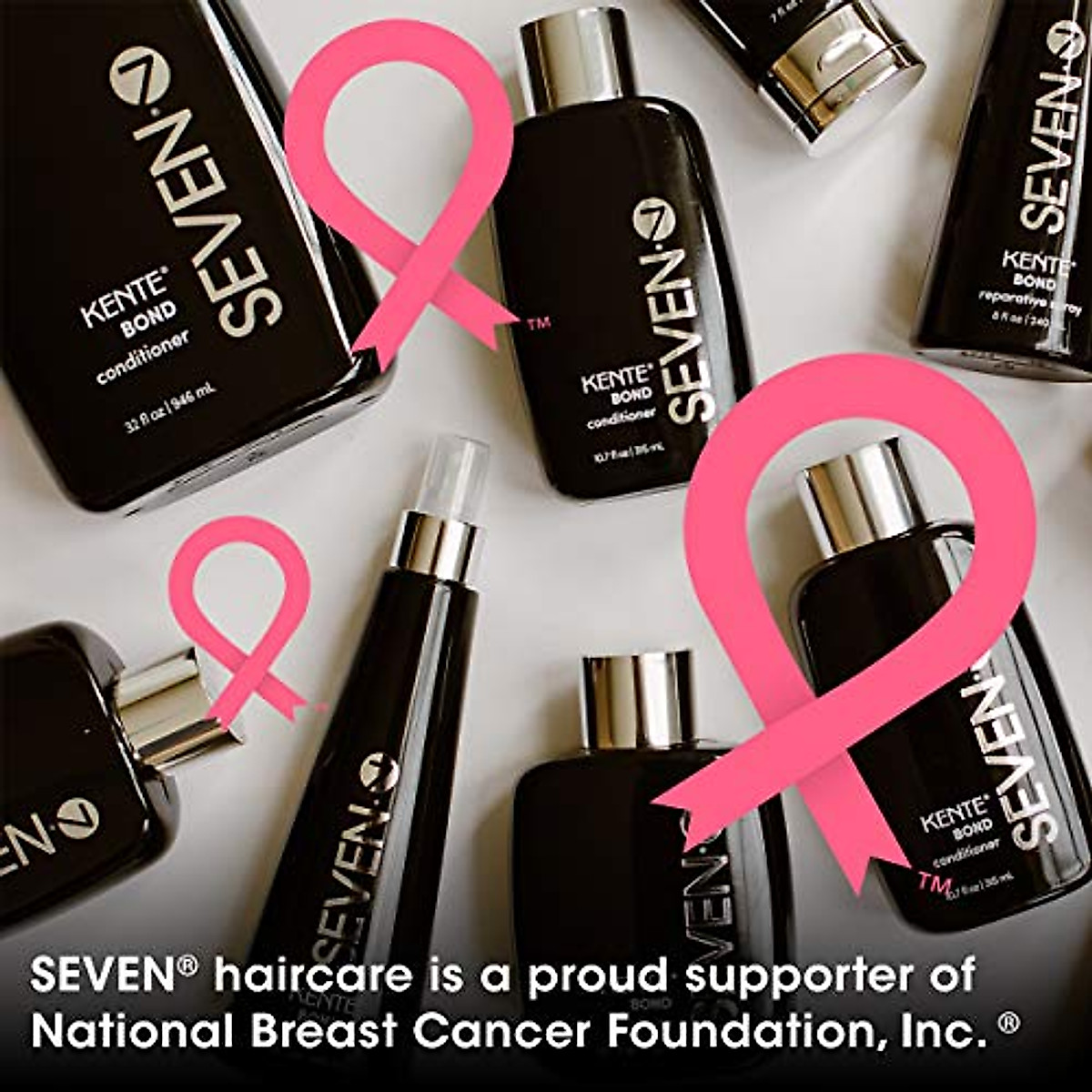 SEVEN Haircare KENTE BOND Shampoo for Split Ends + Damaged Hair, Sulfate Free, Cruelty Free with Green Tea, Guar & Pro Vitamin B5 for Men & Women, Made in USA, 10.8 oz.