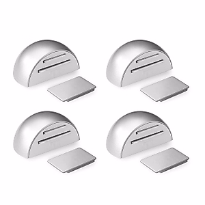 INOFIX Adhesive Door Stop, Magnetic Door Stop, Stainless Steel Door Stop, Door Stoppers for Bottom of Door, Door Stops for Floor Decorative, Keep Door Open, Wall Door Protector, mod.2034