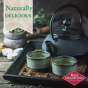 Red Diamond Green Tea Bags, Family Size Tea Bags, Delicious and Freshly Brewed Taste, Heart Healthy Antioxidants, 24 Count Quart-Size Bags (6 Pack - 144 Count)