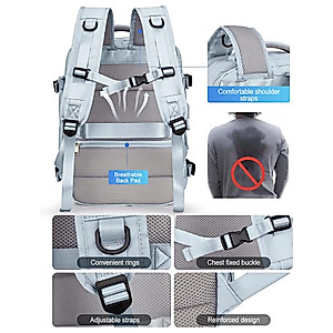 Alkyne Bidmanba Travel Backpack,Watreproof Hiking Backpack,Larg Capacity Backpack with Shoes Compartment and USB Port Charger (Pink)