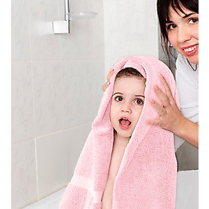 Oakias 6 Pack Small Cotton Towels Pink – 22 x 44 Inches 500 GSM – Hotel, Pool & Gym Towels – Highly Absorbent