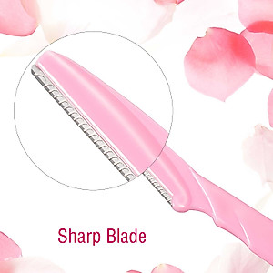 36 Pieces Eyebrow Razor Multipurpose Exfoliating Dermaplaning Tool Eyebrow Shaper Face Razor for Women Man With Precision Cover (Pink, Blue, Yellow)