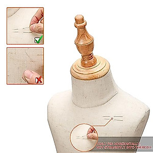 TaroKitc Child Mannequin Torso Kid Dress Form Adjustable Height Mannequin with Wooden Base for Sewing Dressmakers Photographing Dress Jewelry Display (Beige, 4-5 Years Old)