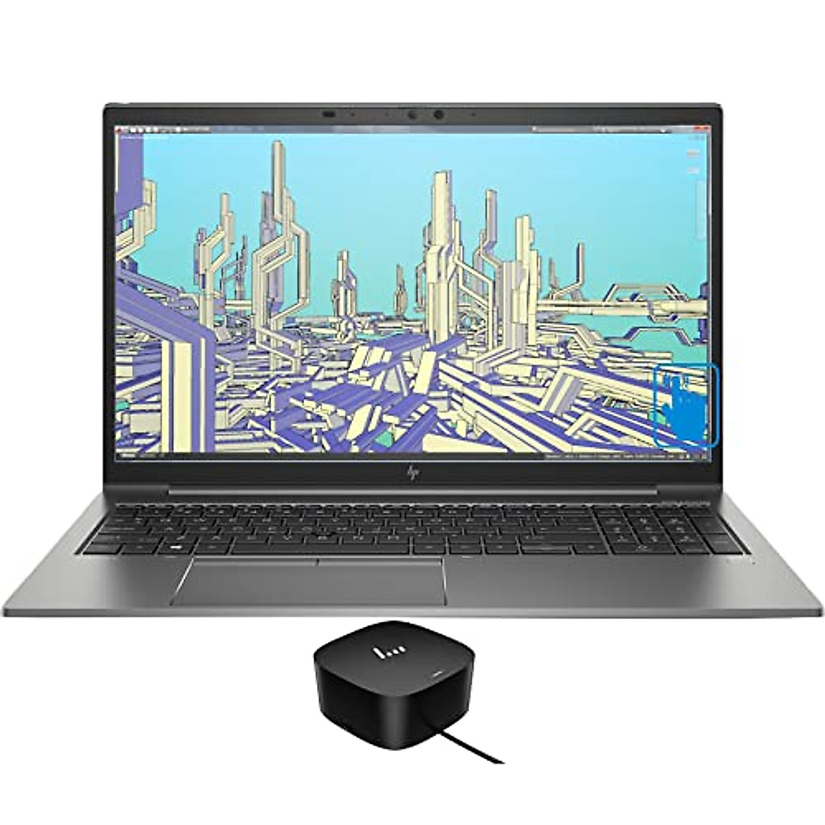 HP 2023 ZBook Firefly G8 15.6" Touchscreen Full HD IPS Laptop (Intel i7-1185G7 4-Core, 32GB RAM, 512GB SSD, Intel Iris Xe, Backlit KYB, FP, 2 Thunderbolt 4, WiFi 6, BT 5.2, Win 10 Pro) w/Hub