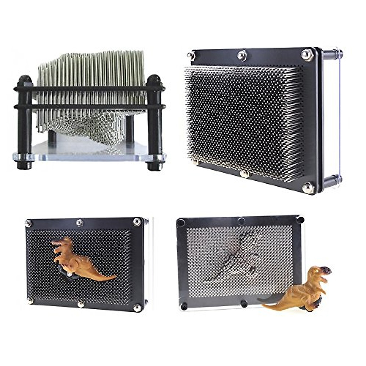 Yiyatoo 6 X 8 inch(Large) 3-Dimensional Pin Sculpture- Children & Adults - Classic Pin Art Toy Sculptures - Made of Plastic and Metal.