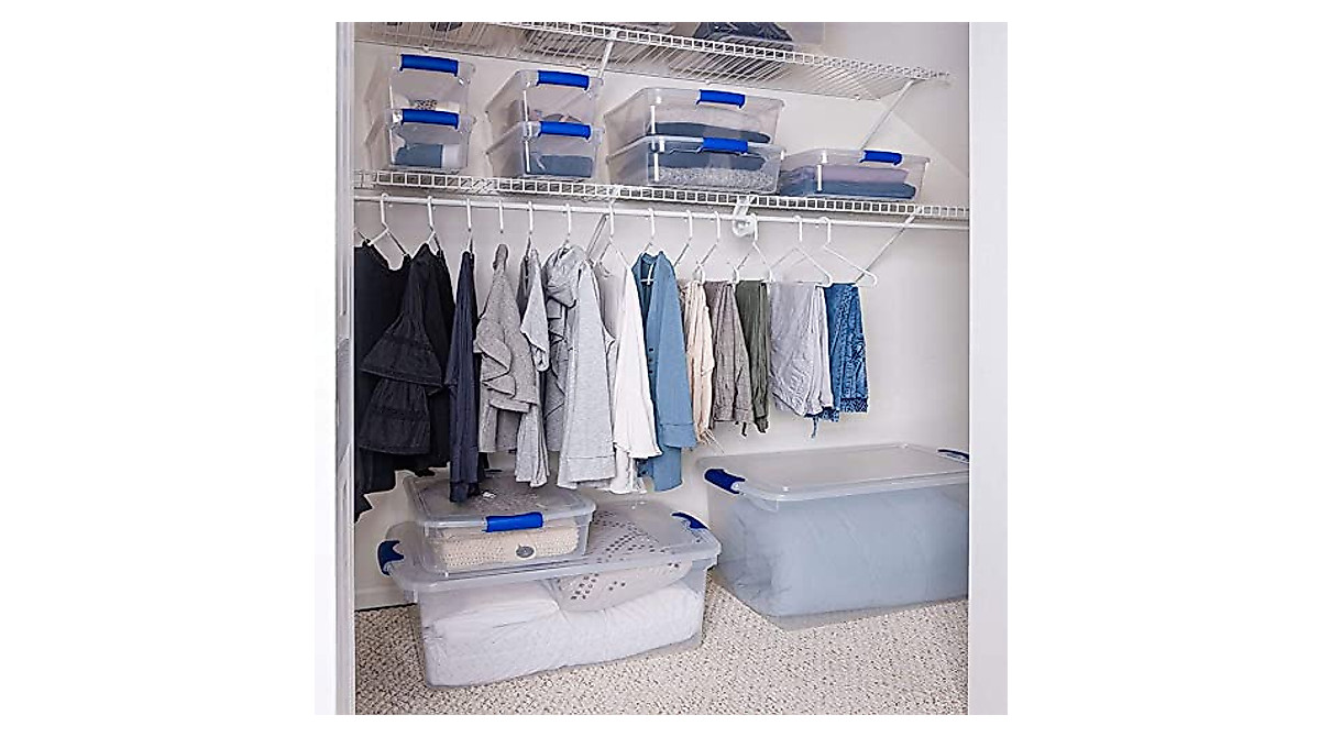 HOMZ 7.5 Quart Stackable Storage Containers - 10 Pack