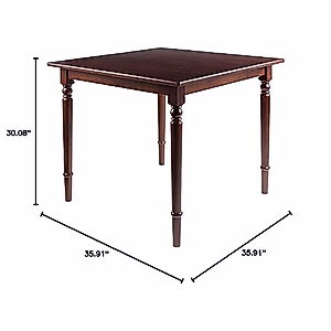 Winsome 94736 Mornay Dining Table, Walnut, 35" square