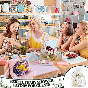 Chivertion 50 Sets Tea Party Baby Shower Decorations Include 50 a Baby Is Brewing Tea Bags 50 Thank You Cards and Organza Bags Baby Shower Favor Thank You Gifts for Guests, No Tea(Eucalyptus Leaf)