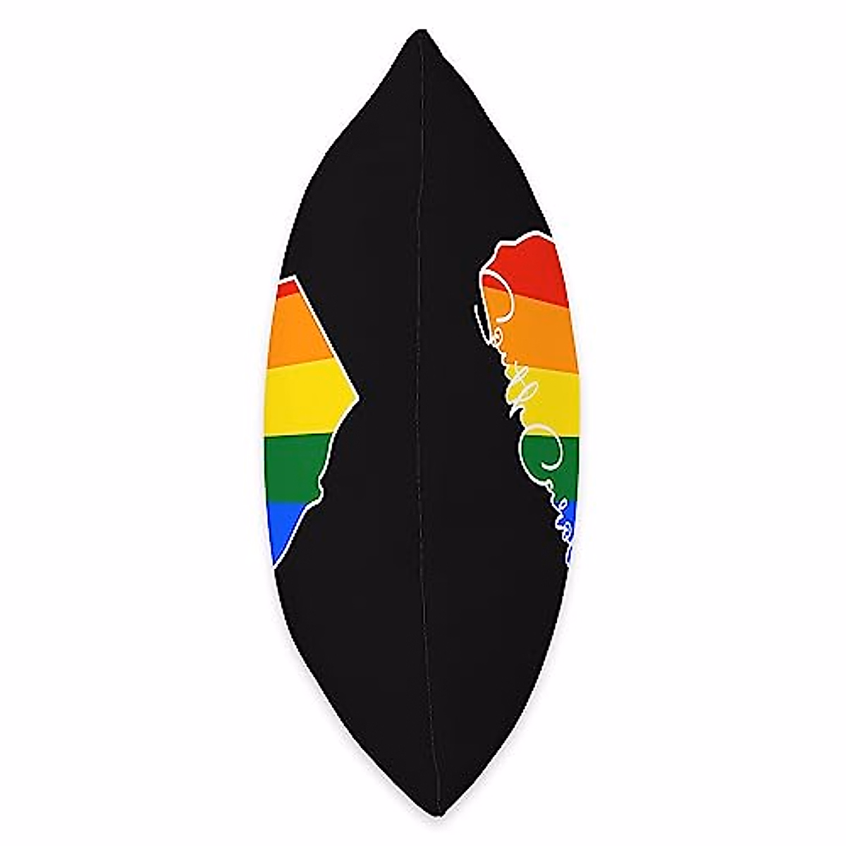 South Carolina Map USA State Rainbow Pride Flag South Carolina Map USA State Rainbow Flag Pride Month Throw Pillow, 18x18, Multicolor