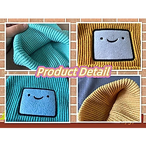 Wellcalmly Anime Beanie Unisex Knitted Hats, Cute Slouchy Warm Cap, Cartoon Winter Soft Headwear Hat for Men Women (Yellow)