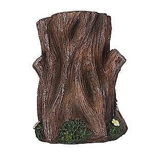BEXLEYBAY Solar Light Gnome Fairy Tree House Outdoor Statues, Big Size Elf Miniature Buildings Tree House Sculptures for Outdoor Garden Patio Lawn Path Decorations, 8" Tall