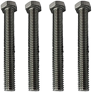 1/4" x 4" - 20. 304-STAINLESS Steel - HEX Head Bolt - 304 Grade. General Purpose - Hurricane Bolt (25)