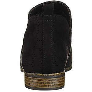 Dr. Scholl's Shoes Women's Rate Ankle Boot, Black Perforated Microfiber Suede, 10 US