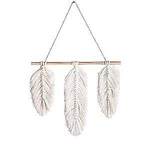 Ochine Macrame Wall Hanging Shelf Wall Towel Racks Boho 3 Tier Handmade Floating Shelves Toilet Paper Display Rack Farmhouse Towel Holder Plant Decor Shelf for Bathroom Kitchen Home Decor