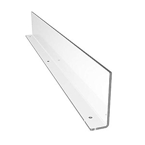 FixtureDisplays® 22 X 3" Clear Floating Shelf Wall Mount Shelf Lip Stopper Shelf Guard Divider Plexiglass Edge Protection 10084-12PK-NF