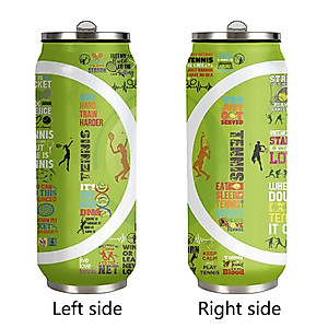 JDEIFKF Tennis Tumbler Cup Travel Mug With Lid,Tennis Lover Birthday Gifts Stainless Steel Vacuum Coffee Mug Cup Tennis Gifts For Women Men 17 Oz