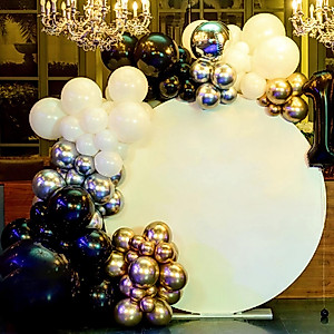 Black Balloon Arch Kit, Thickened 100Pcs Black Balloons Different Sizes 18/12/5 Inch for Birthday Party Graduation Bachelorette Anniversary Wedding Gender Reveal Baby Shower Decorations Supplies