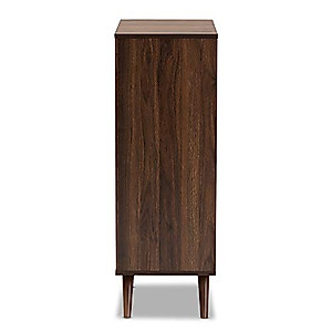 Baxton Studio Shoe Cabinets, Grey/Walnut