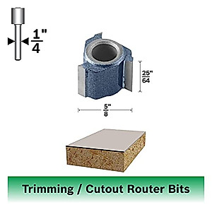Bosch 85509M 5/8 In. x 3/8 In. Carbide Tipped 3-Flute Flush Trim Replacement Cutter Bit